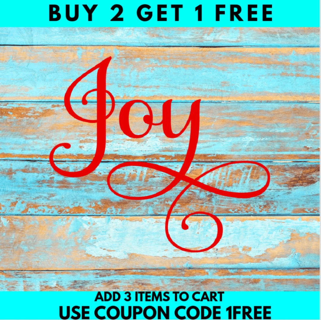 Joy SVG File, Christmas SVG, Digital Download for Cricut and Silhouette ...
