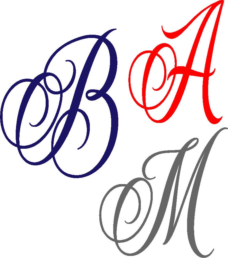 Fancy Monogram Alphabet SVG/PNG: Cricut, Silhouette, Glowforge (digital ...