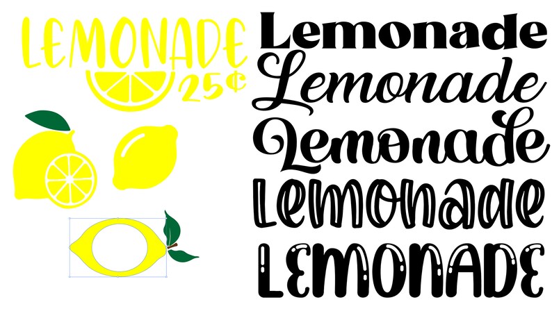 Lemon SVG Bundle Lemonade SVG Lemonade Stand SVG Digital - Etsy