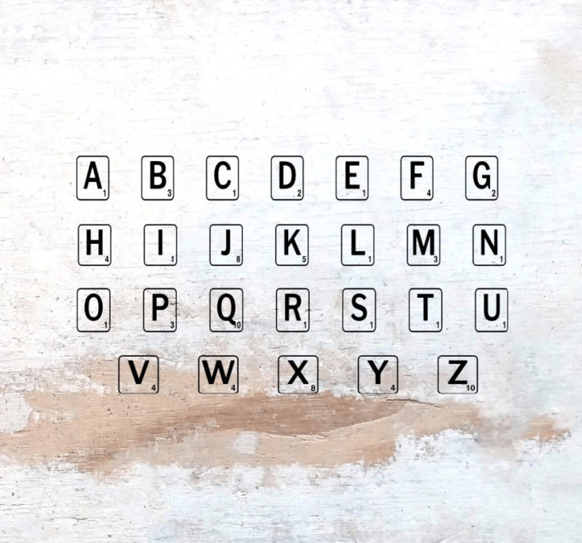 Scrabble Letters SVG - Etsy