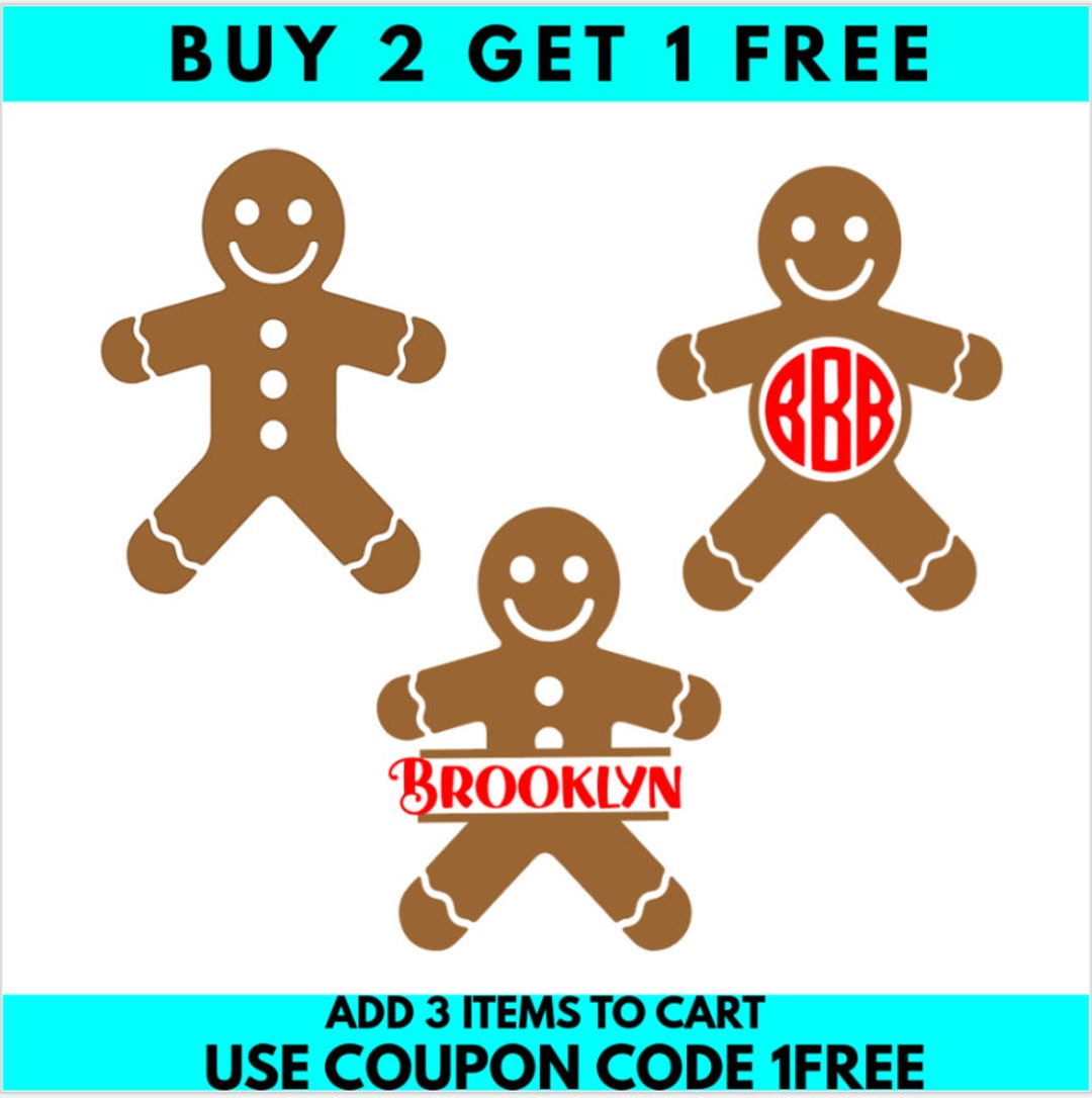Gingerbread Man SVG Files, Gingerbread, Gingerbread Name Frame,digital ...
