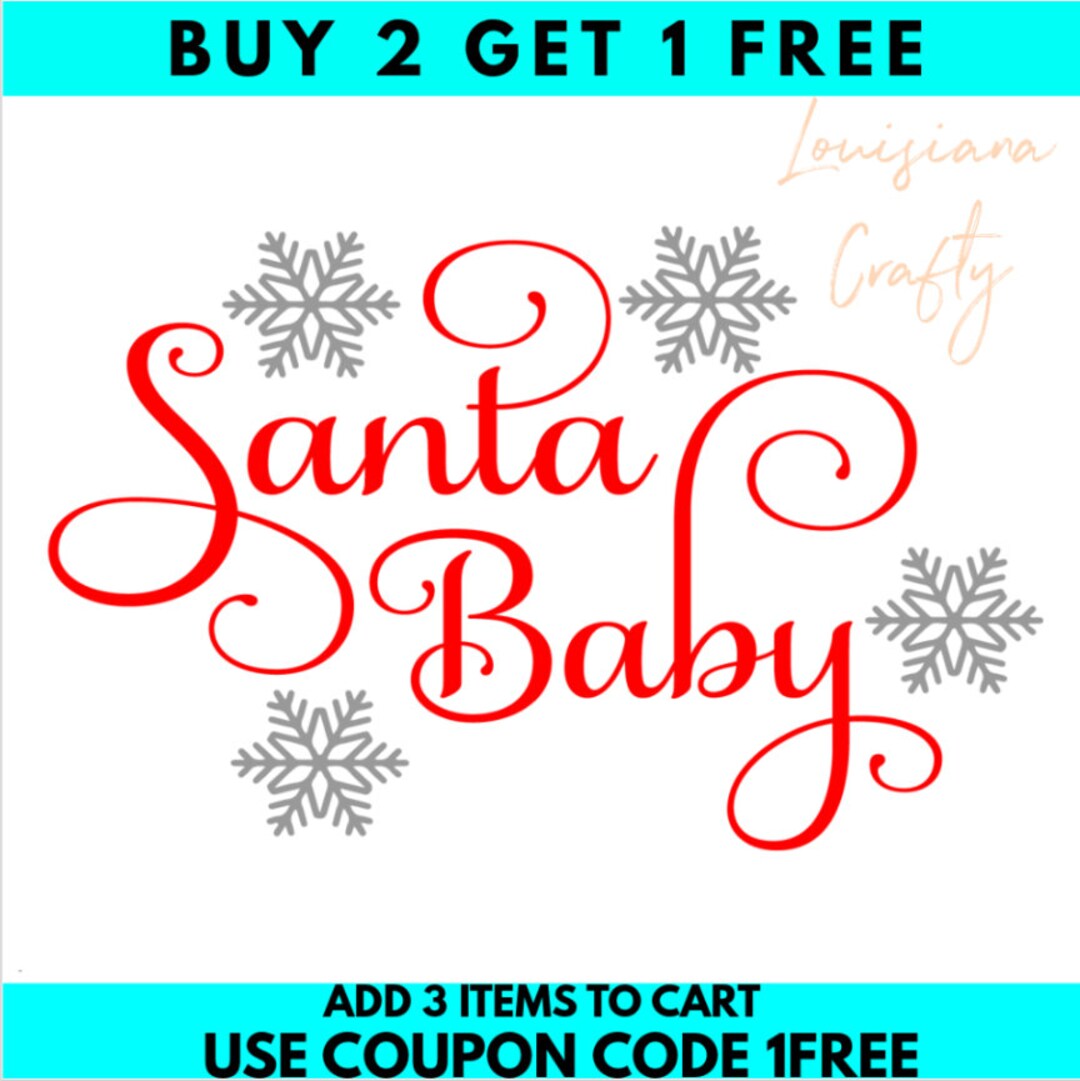 Santa Baby SVG File: Christmas Cricut Silhouette Design (digital ...