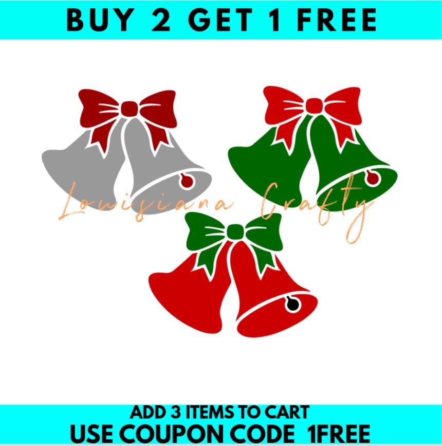 Jingle Bells Silver Bells Christmas Bells Bells SVG/PNG/DXF - Etsy