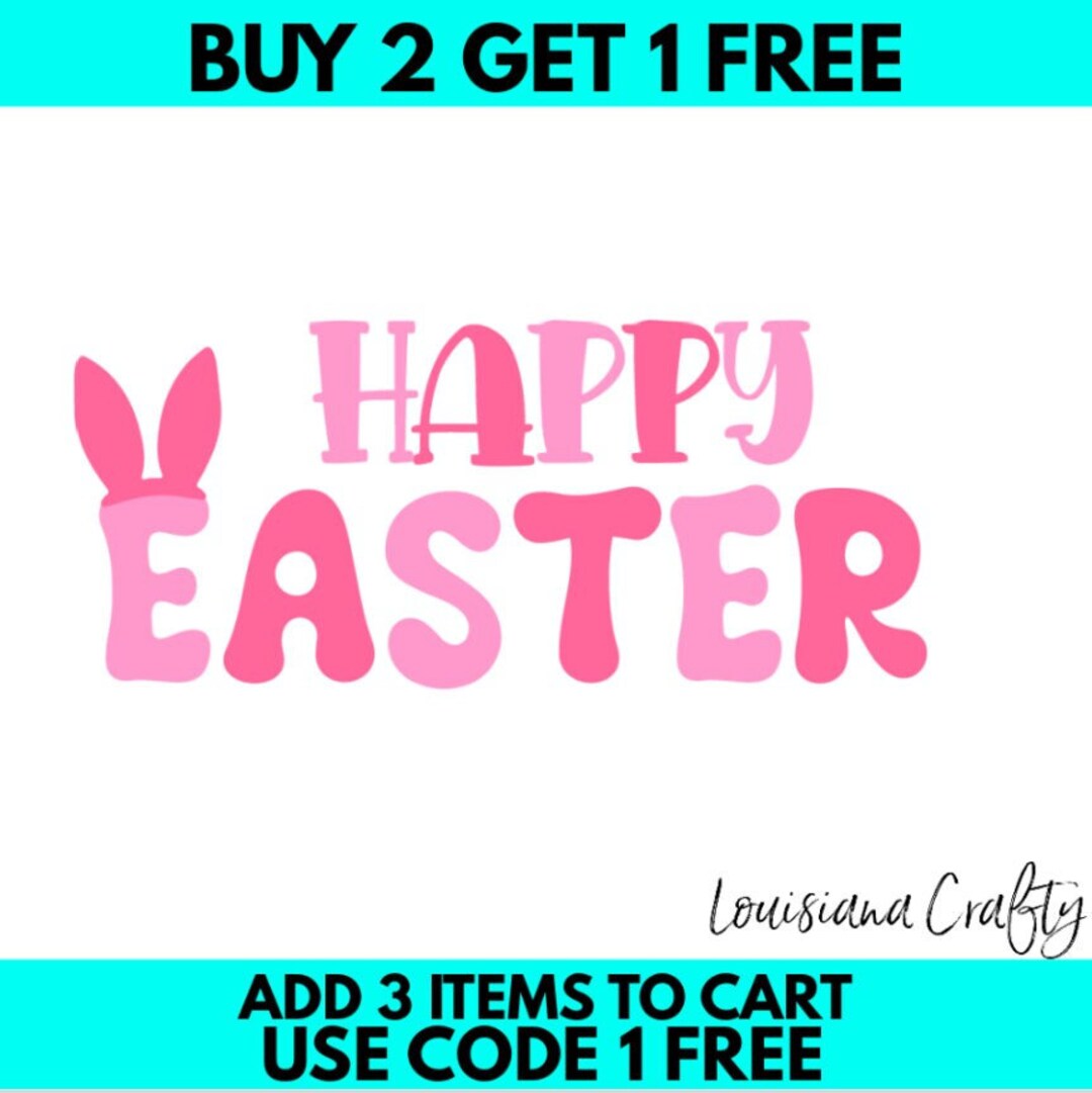 Happy Easter SVG, Easter, Bunny Ears - Etsy