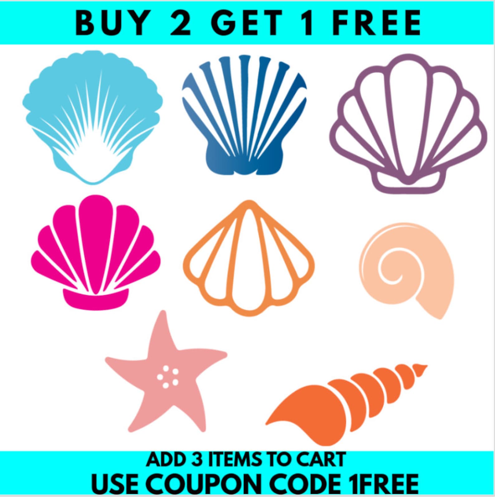 Seashell SVG Sea Shell SVG Beach SVG Été Téléchargement - Etsy Canada