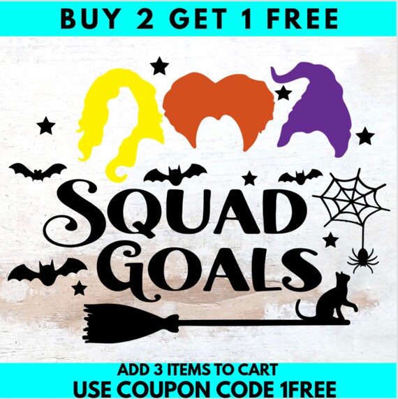 Hocus Pocus SVG Squad Goals SVG Halloween SVG svgpngdxf - Etsy UK