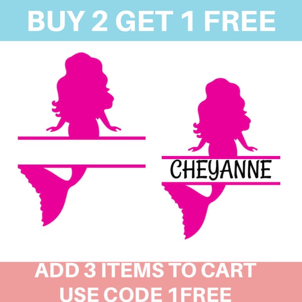 Mermaid Monogram Svg - Etsy