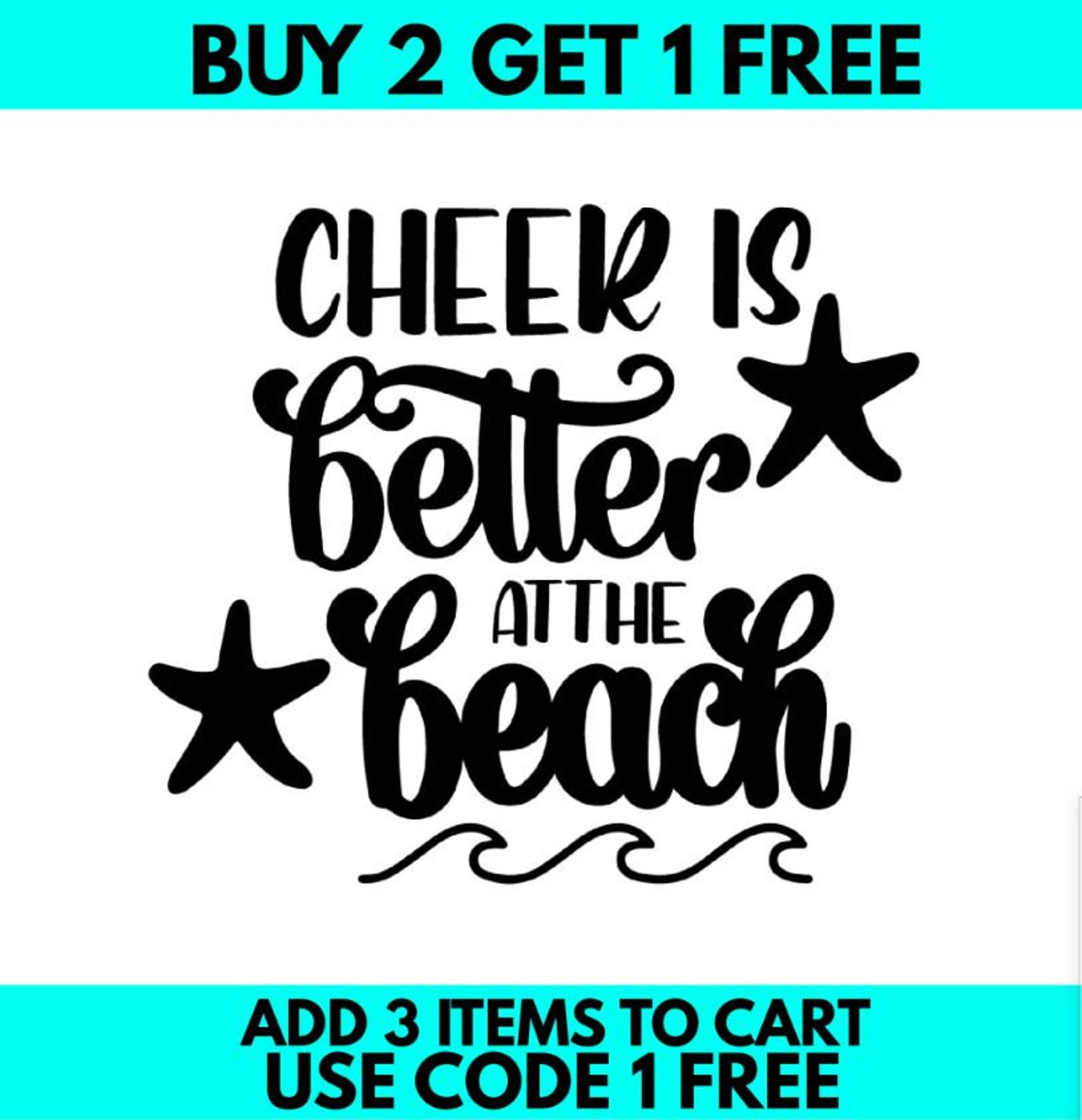 Cheer is Better at the Beach Cheer Shirt Cheer Svg Cheer - Etsy