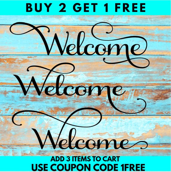 Welcome SVG Welcome Sign SVG Welcome Script SVG Digital | Etsy