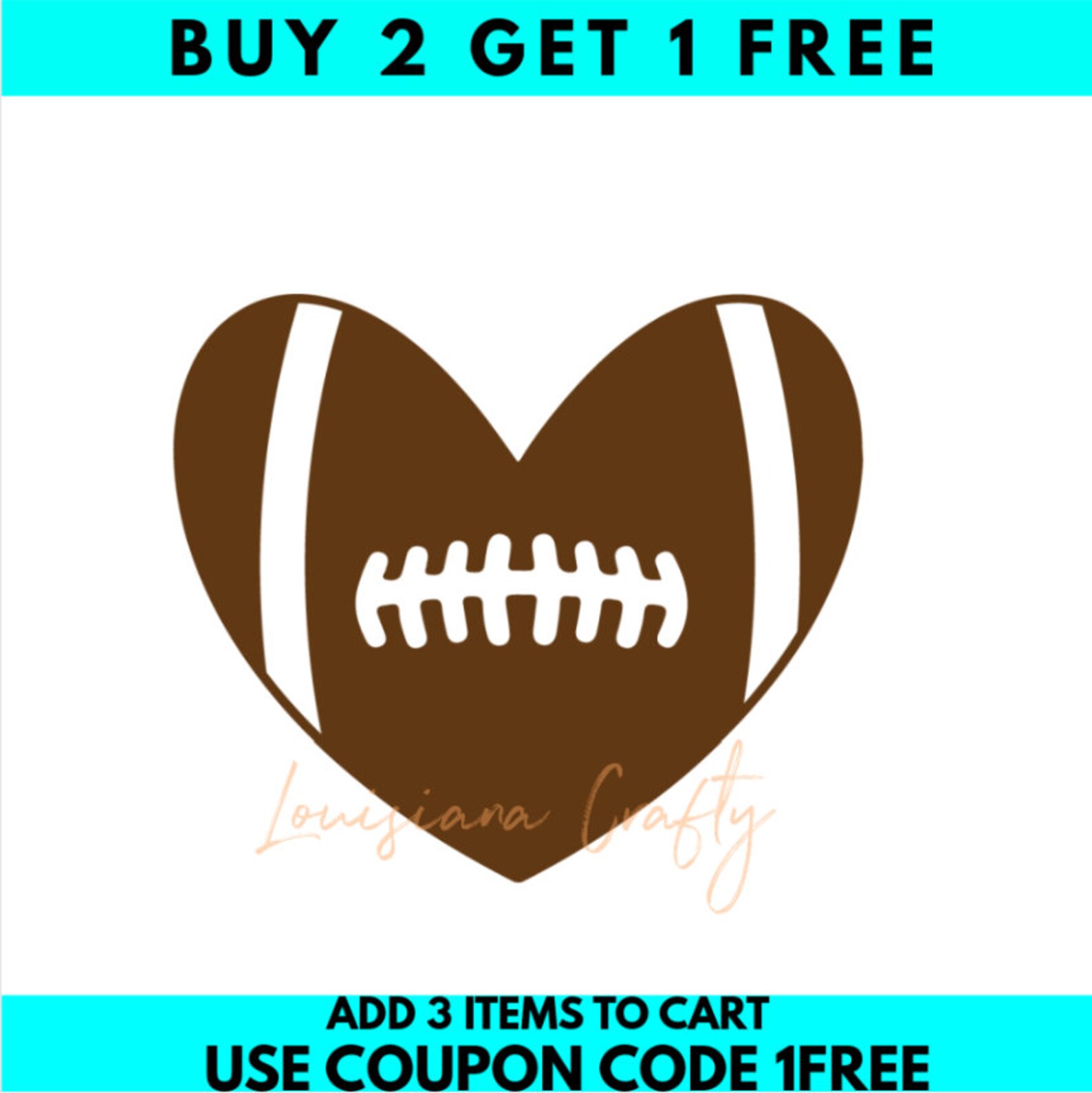 Football SVG Football Heart SVG Love Football SVG Football | Etsy