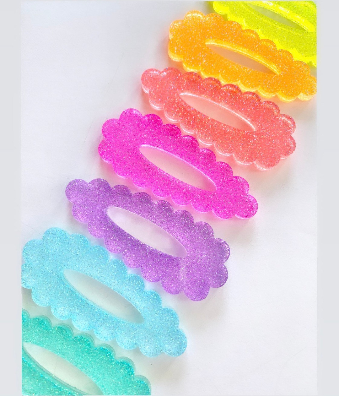 Neon Hair Clips| Bright Summer Hair Clips for Girls| Rainbow Hair Clips ...