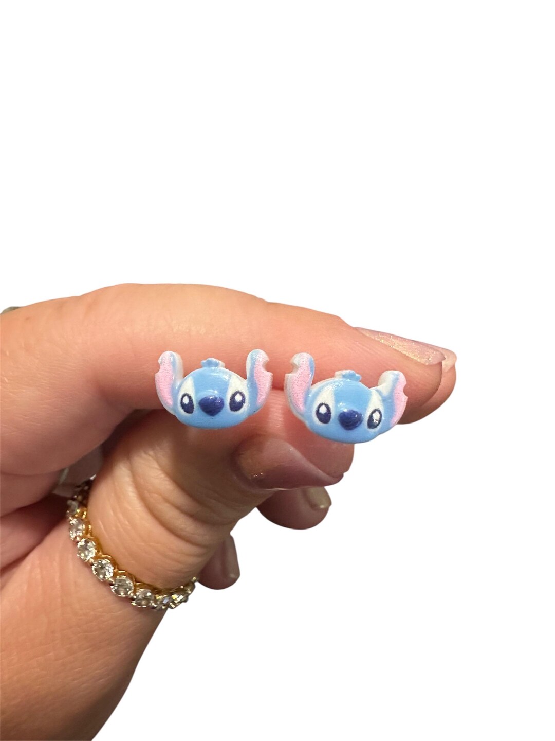 Lilo & Stitch Stud Earrings: Acrylic Charms, Nickel-free Posts - Etsy