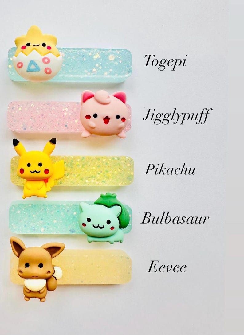 Pikachu Glitter Hair Clip | Pokemon Hair Accessories - Etsy