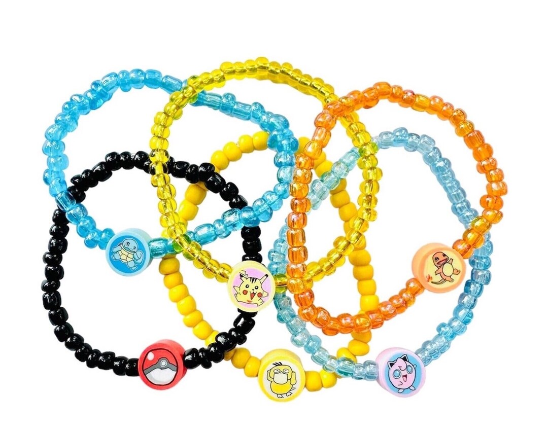 Pokémon Stretch Bracelets|pokemon Seed Bead Bracelets|pokemon Party ...
