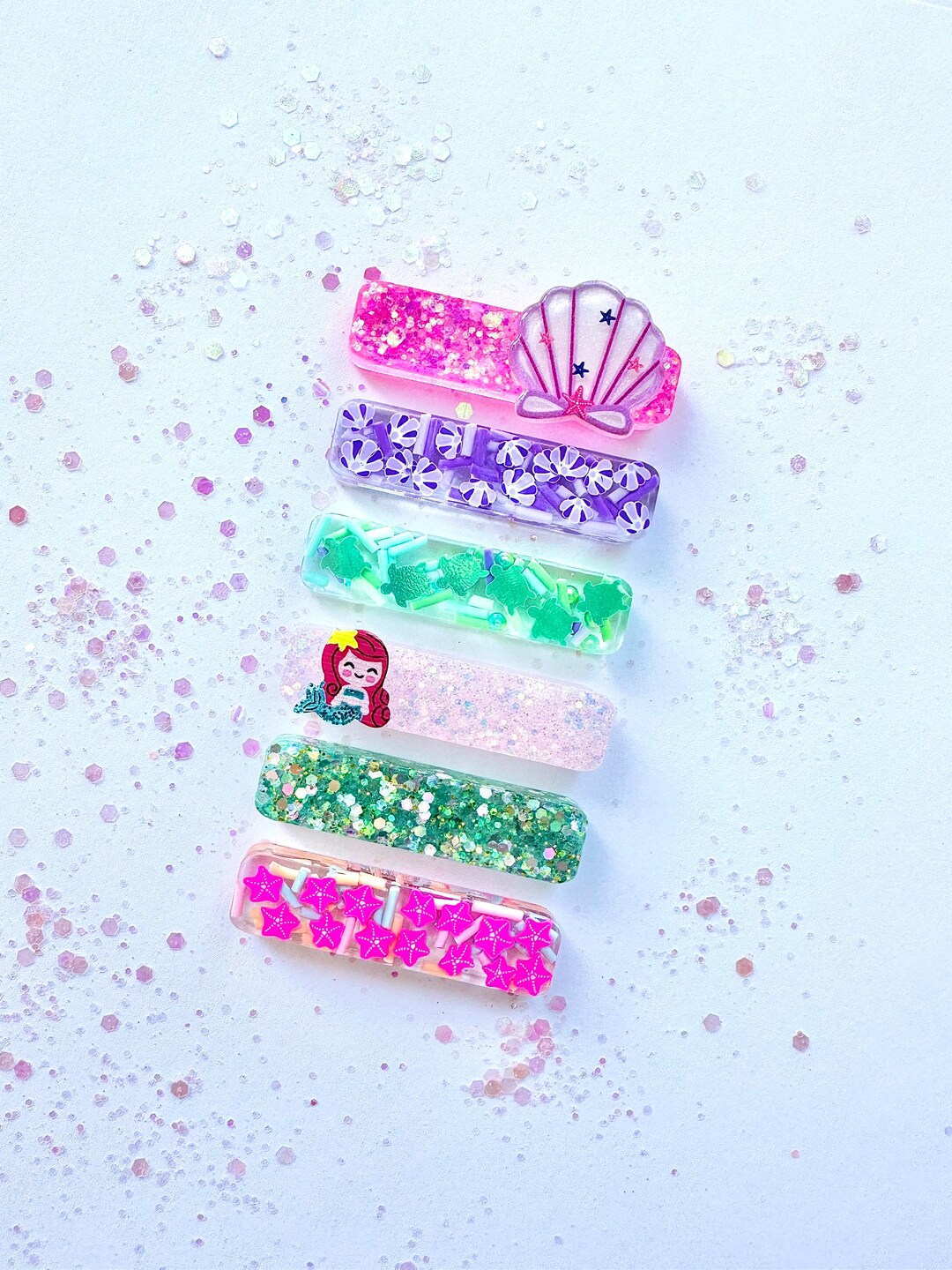 Mermaid Hair Clips for Girls|seashell Hair Clips| Beach Life Hair Clips ...