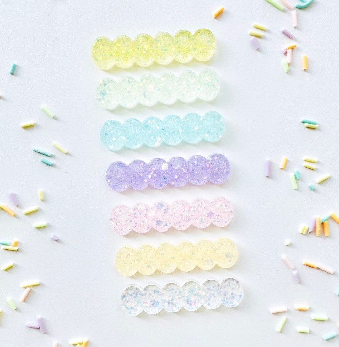 Pastel Scalloped Hair Clips| Spring Hair Clips for Girls| Pastel ...