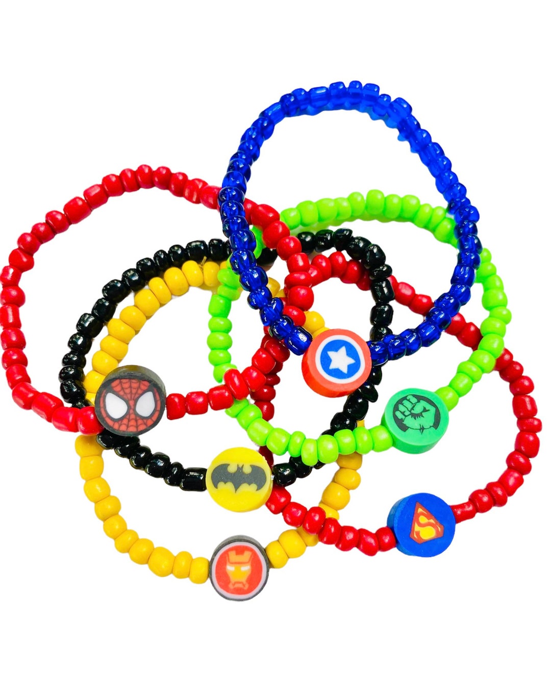 Super Hero Stretch Braceletssuper Hero Seed Bead Braceletssuper Hero ...