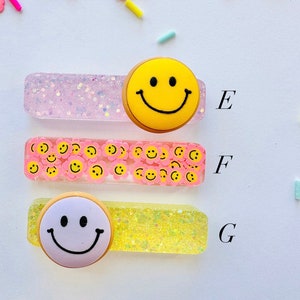 Good Vibes Hair Clips for Girlssmiley Face Hair Clips Peace Sign Hair ...