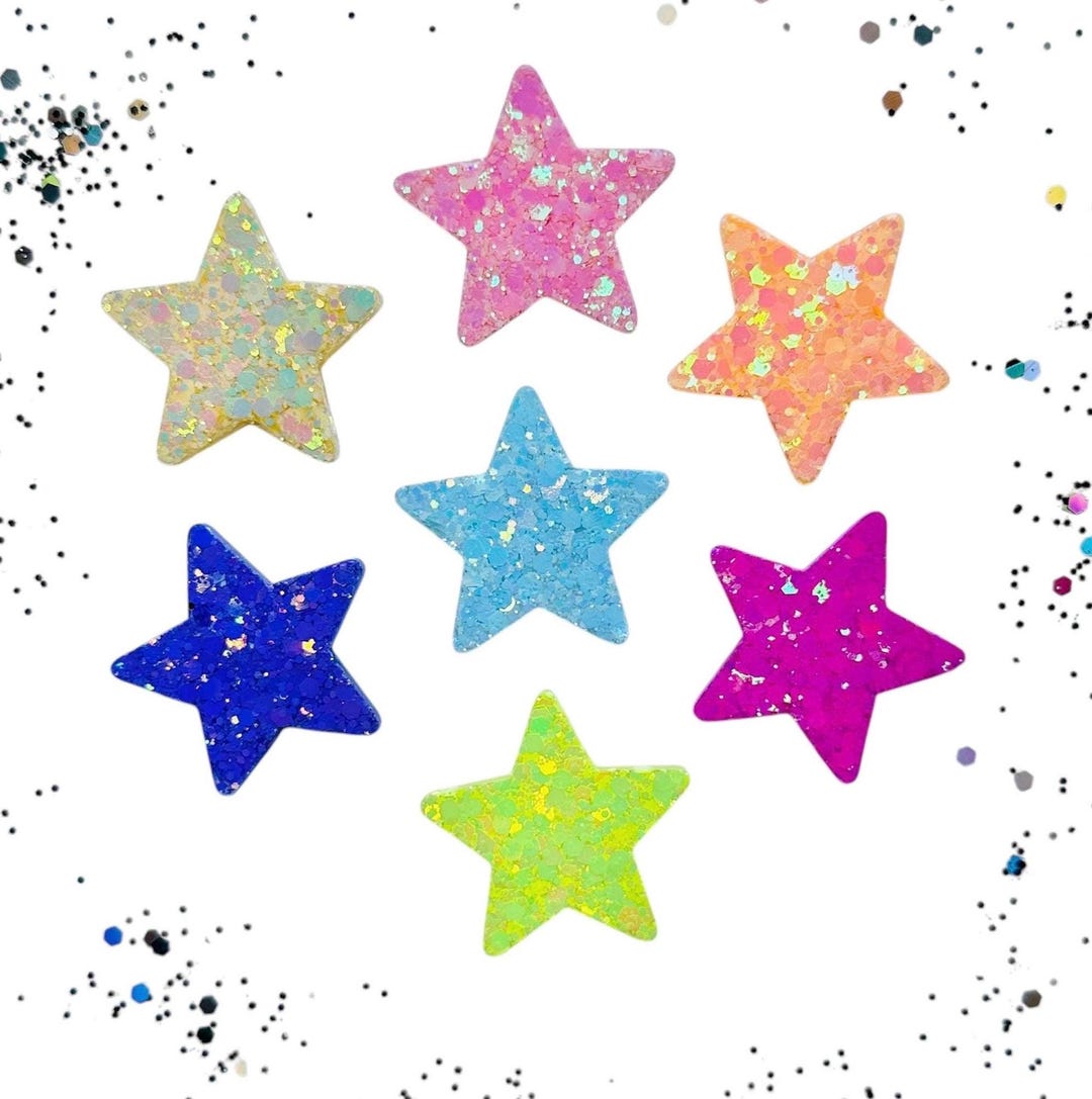 Glitter Star Hair Clips for Girls| Star Hair Clips|pink Star Hair Clips ...
