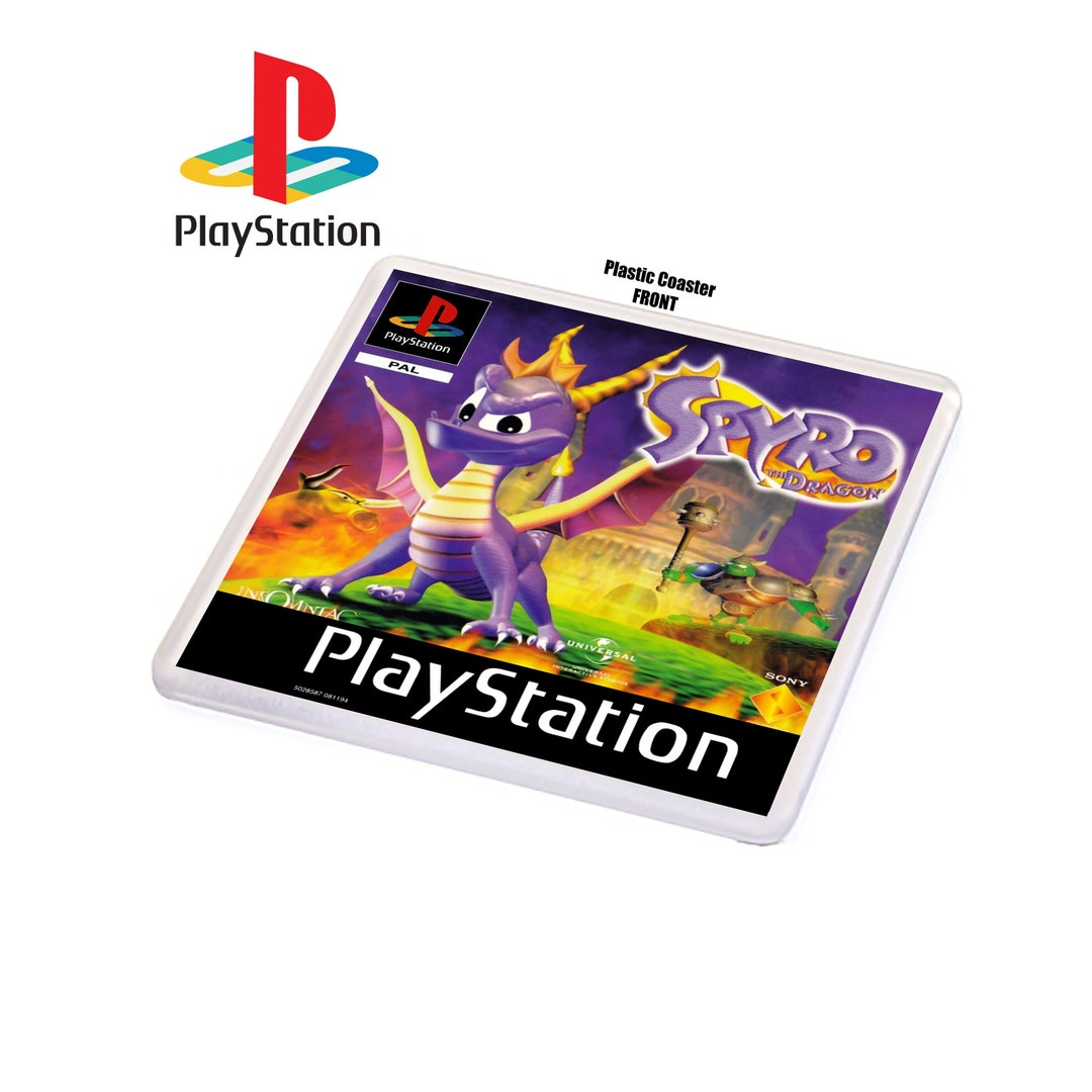 Spyro the Dragon PS1 Retro Style Gaming COASTER Game Box Art Inspired ...