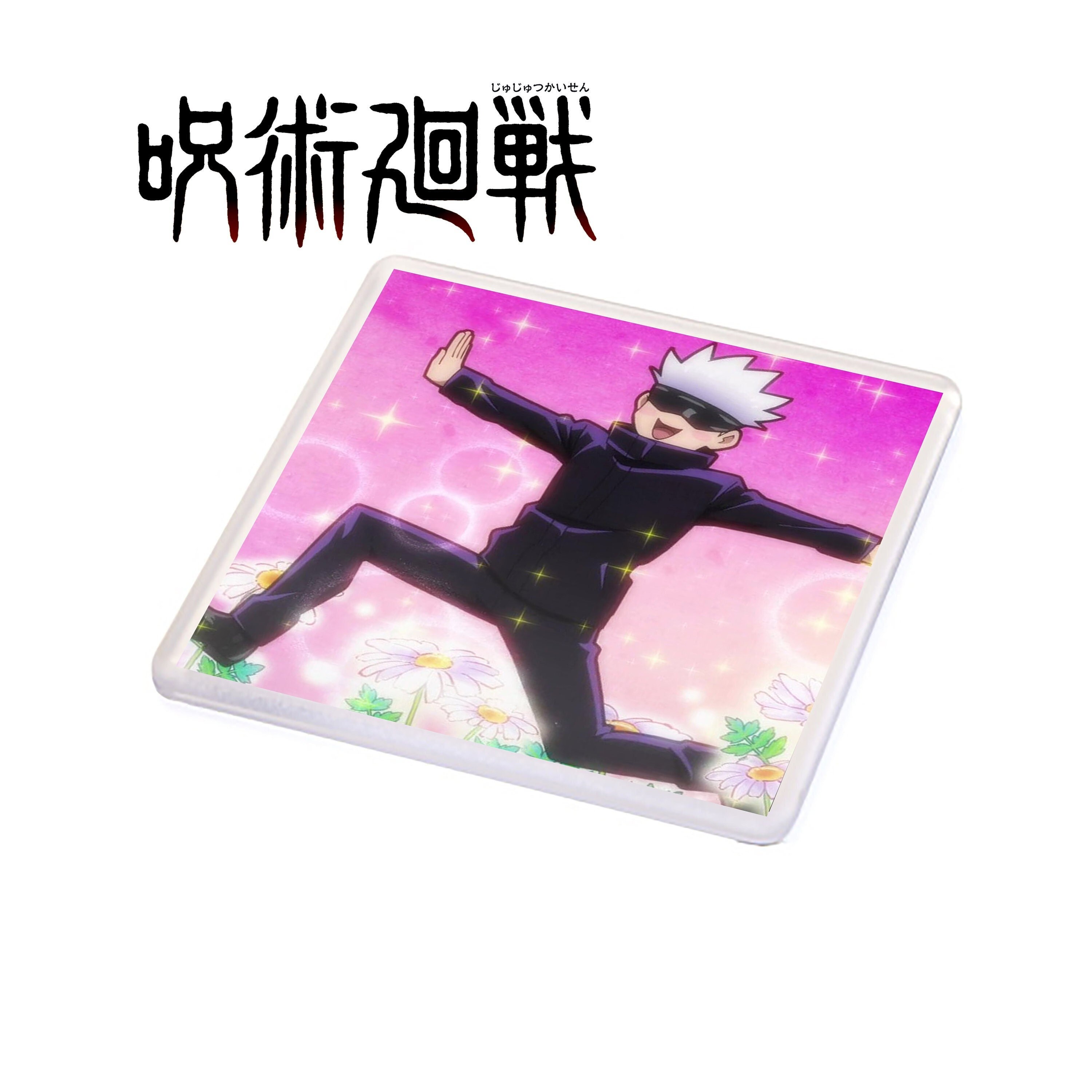 Jujutsu Kaisen Gojo Anime Manga Style Plastic Coaster Double | Etsy