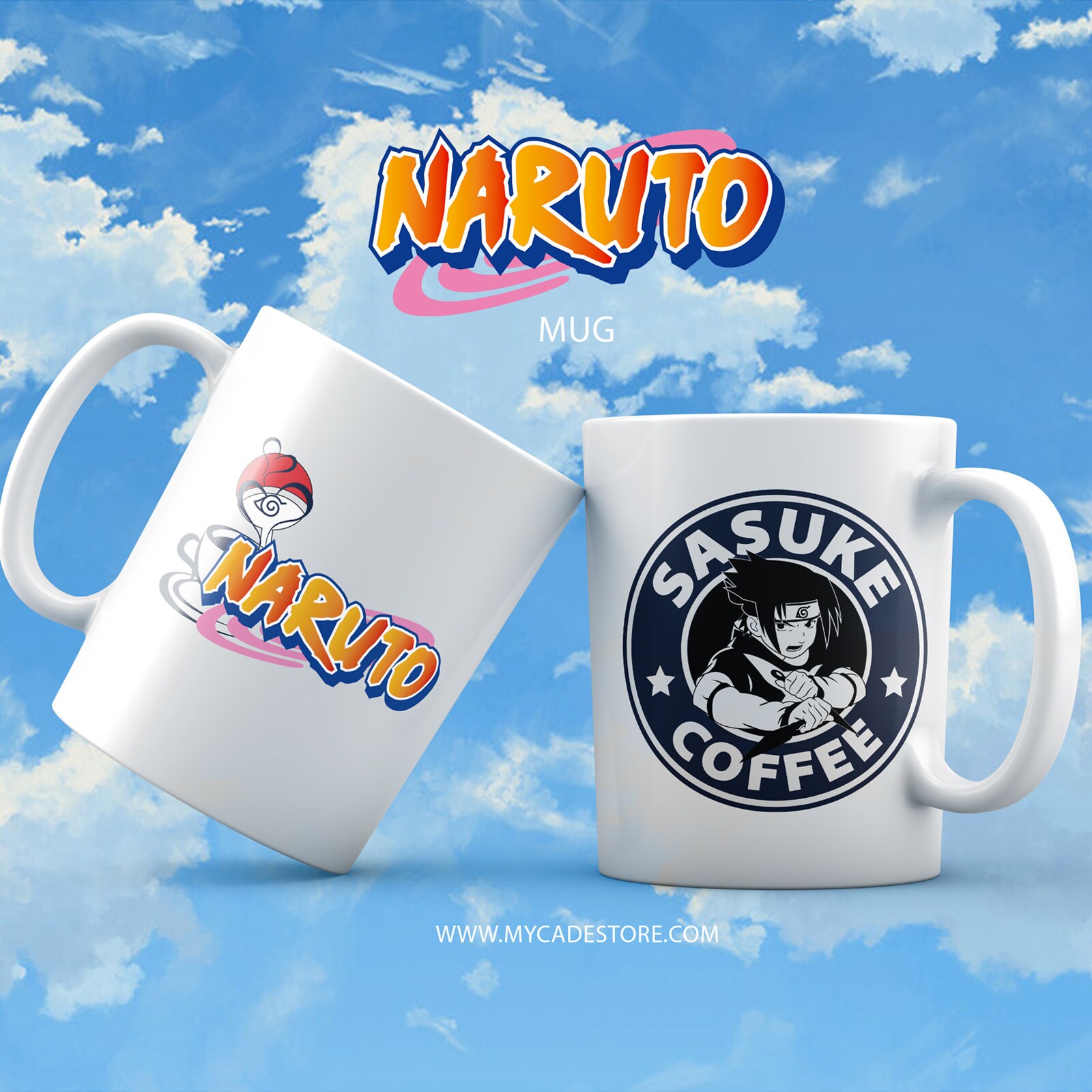 SASUKE UCHIHA COFFEE Anime Mug Naruto Ninja Starbucks Style | Etsy