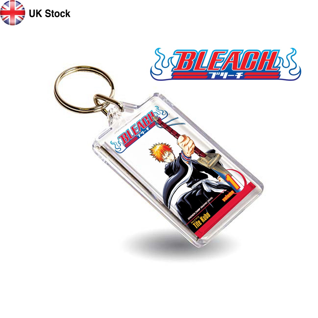Bleach Vol 01 Manga Book Anime Inspired Keyring / Key Chain Duel Sided ...