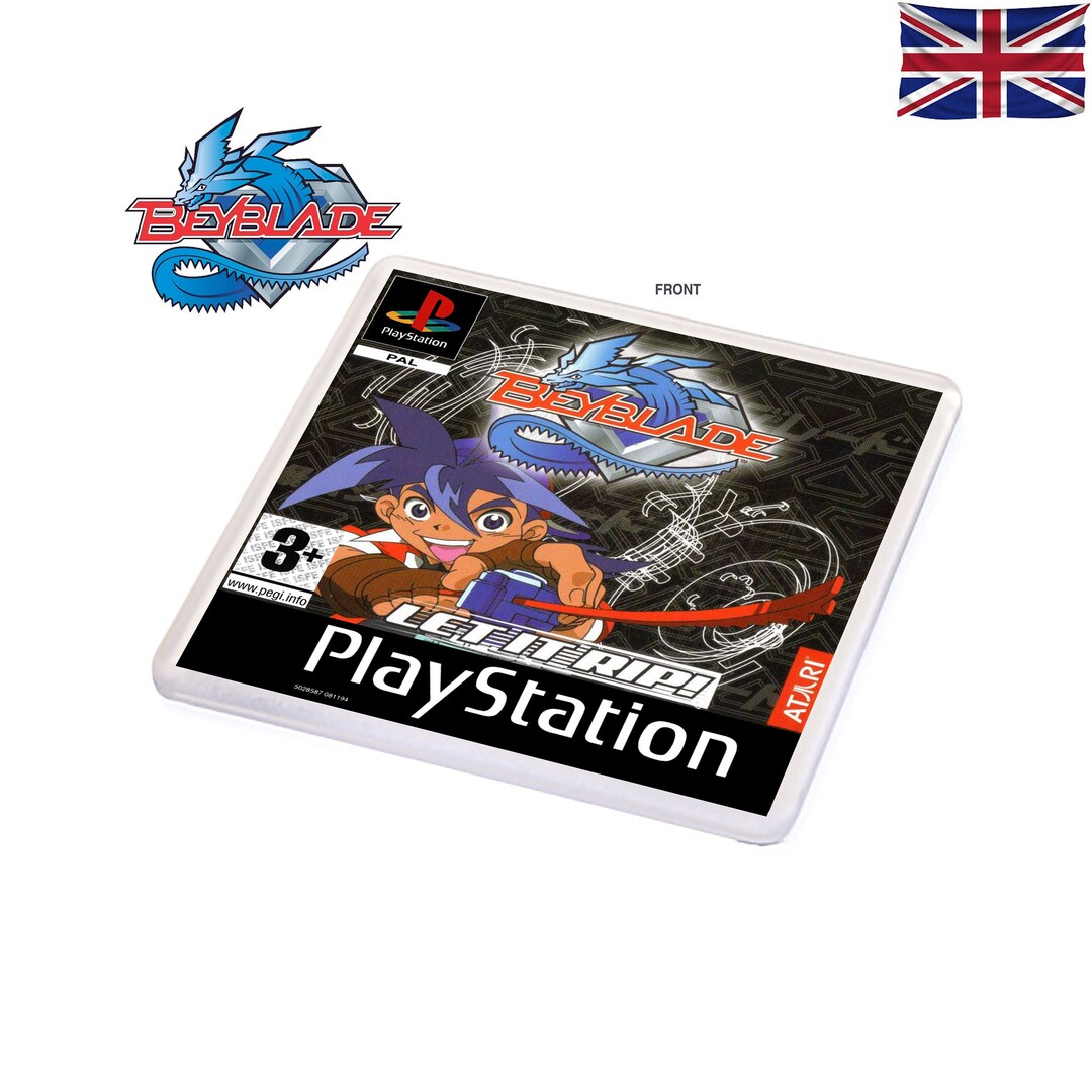 Beyblade Let It Rip Playstation 1 Game Style Plastic Cup Coaster Retro ...