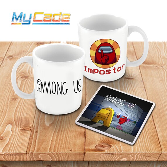 Among Us Imposter Style Ceramic Mug and Plastic Coaster Set - Etsy