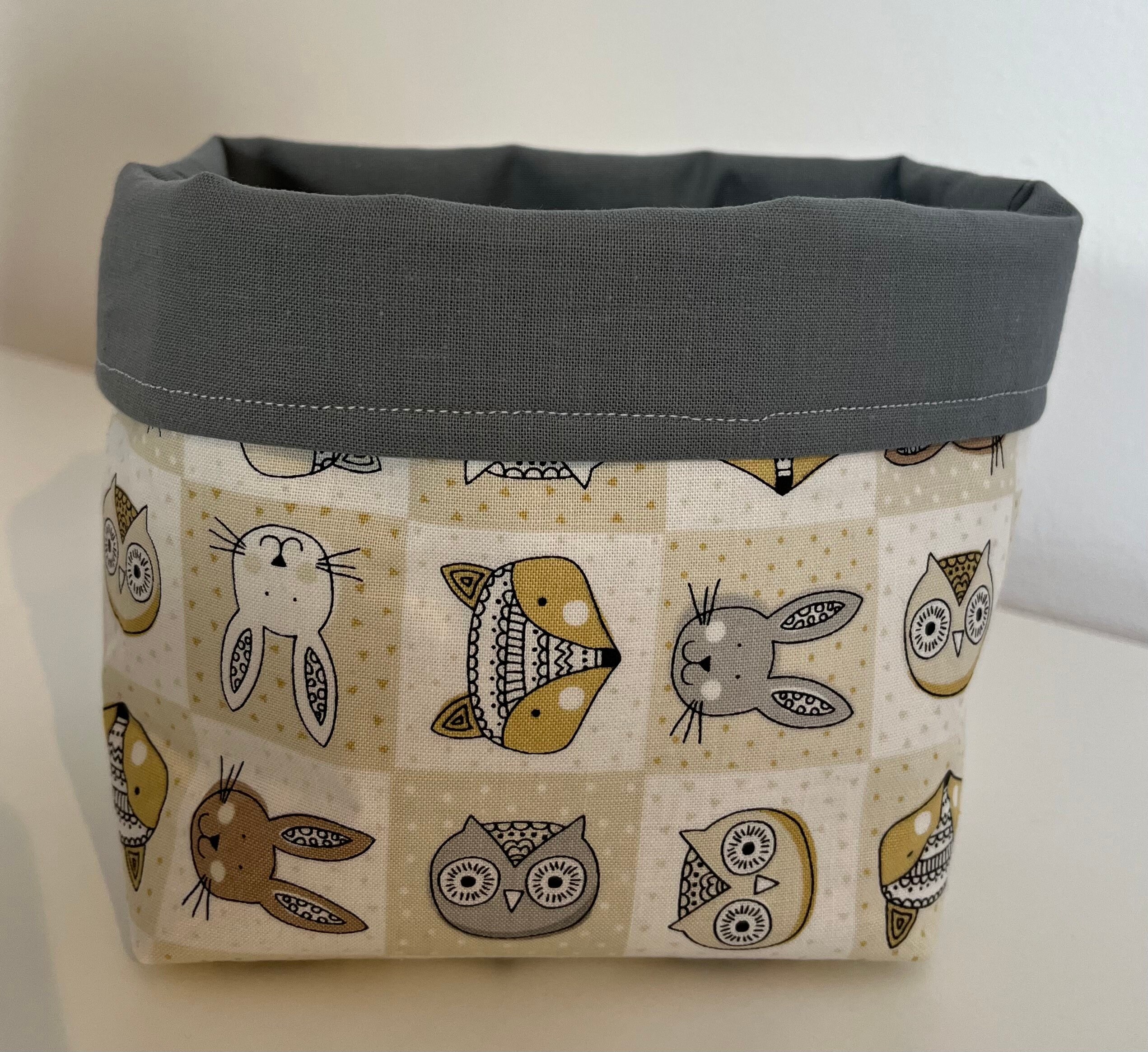Woodland Theme Fabric Basket Woodland Basket Woodland - Etsy
