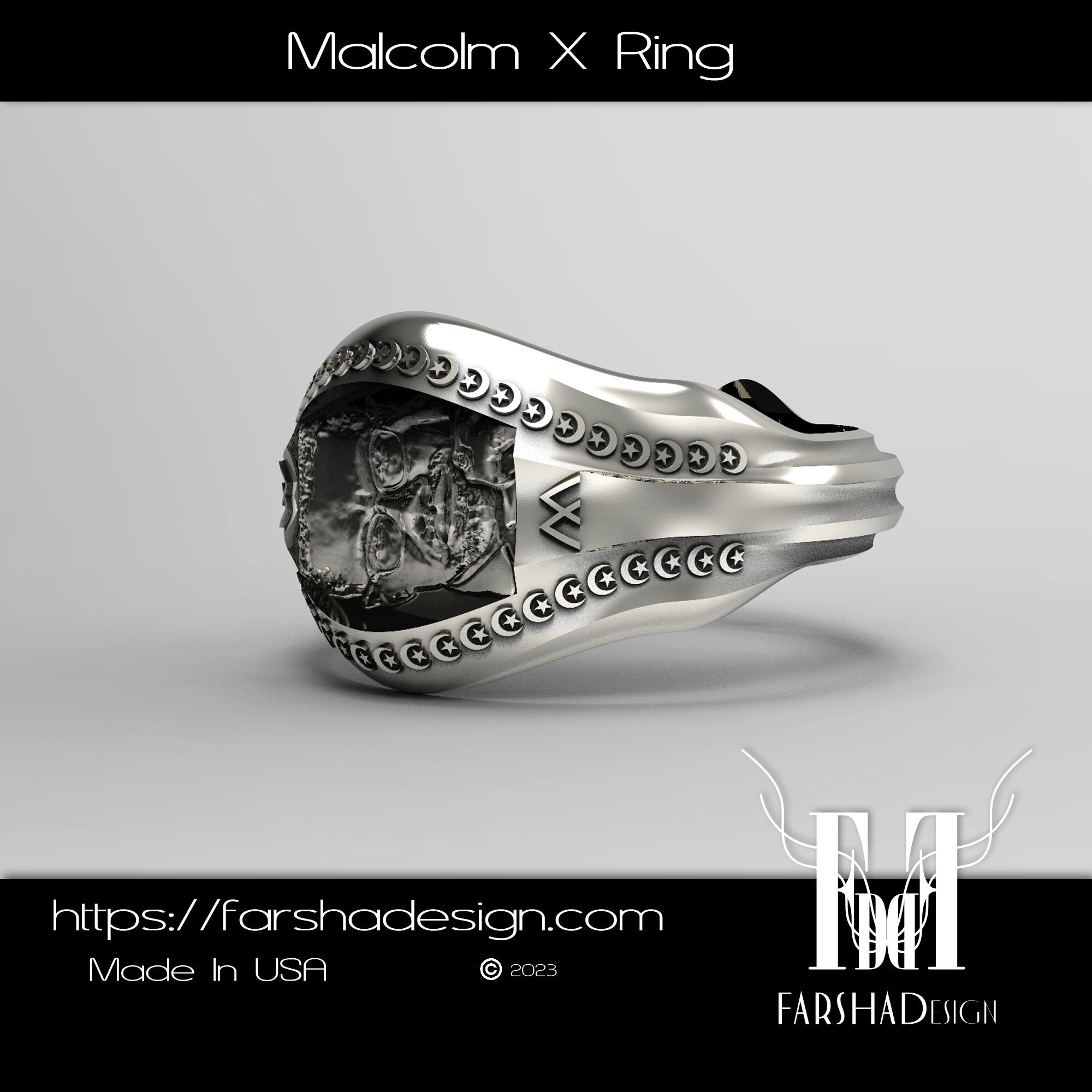 Malcolm X Ring - Etsy