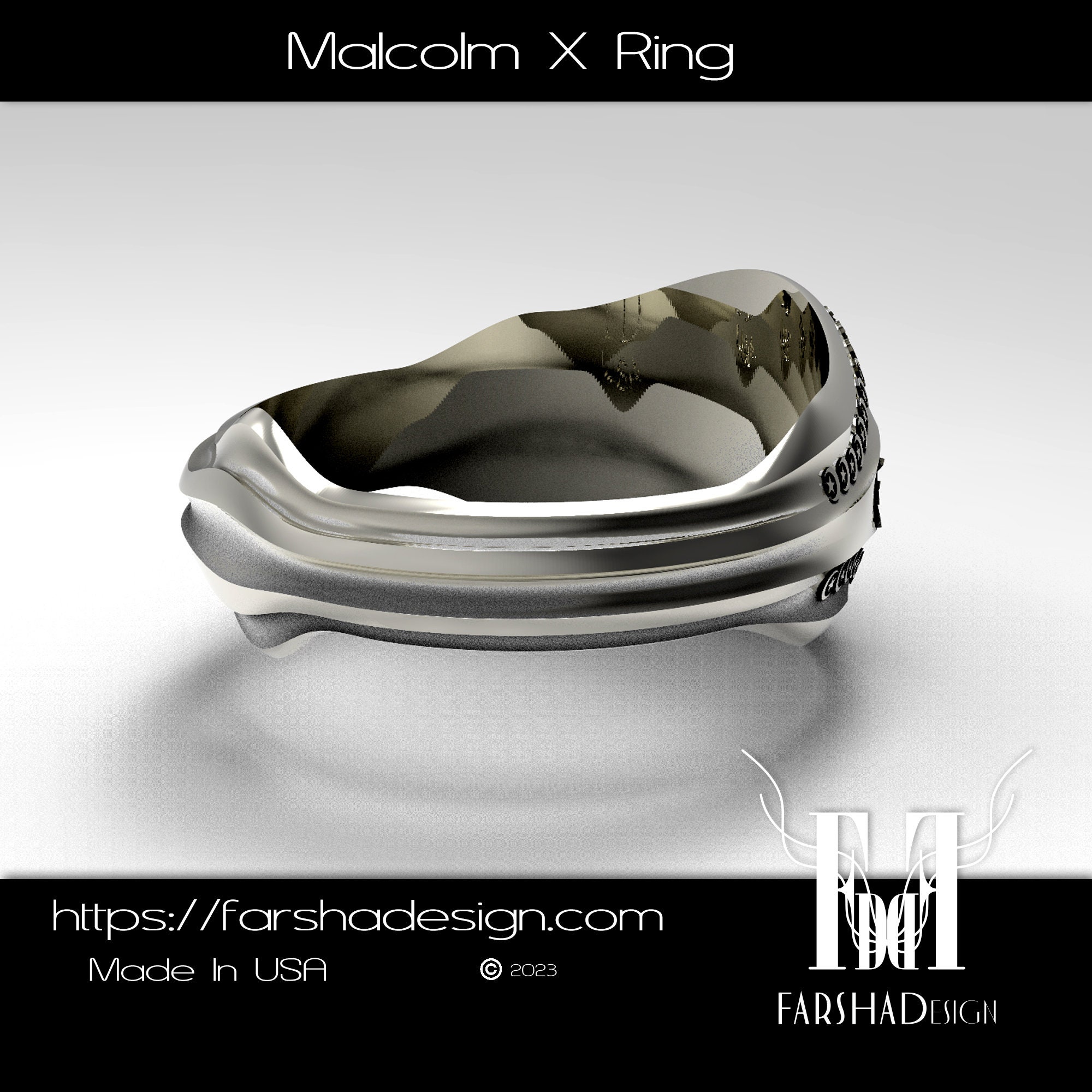 Malcolm X Ring - Etsy