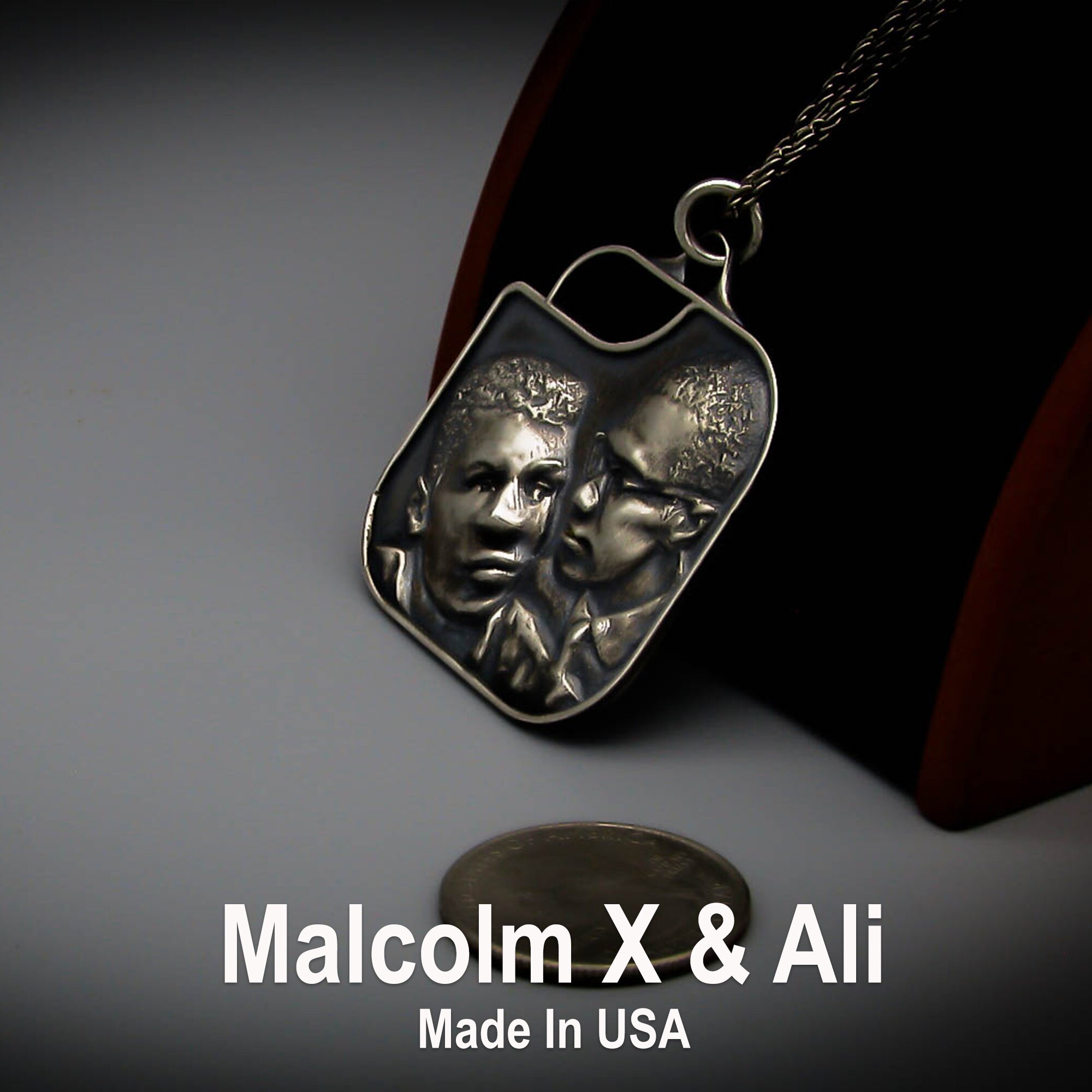Malcolm X, and Muhammad Ali Necklace (sterling Silver) - Etsy