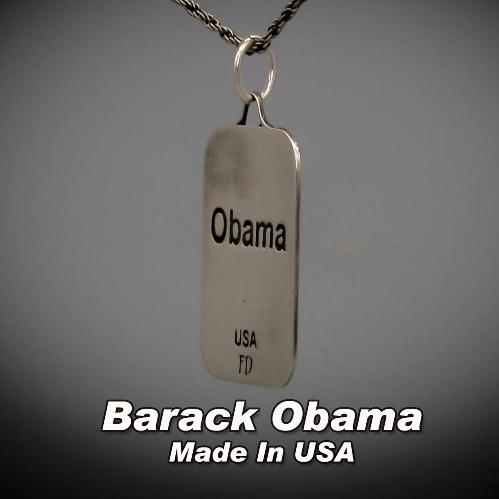 Barack Obama Necklace Sterling Silver 925 - Etsy