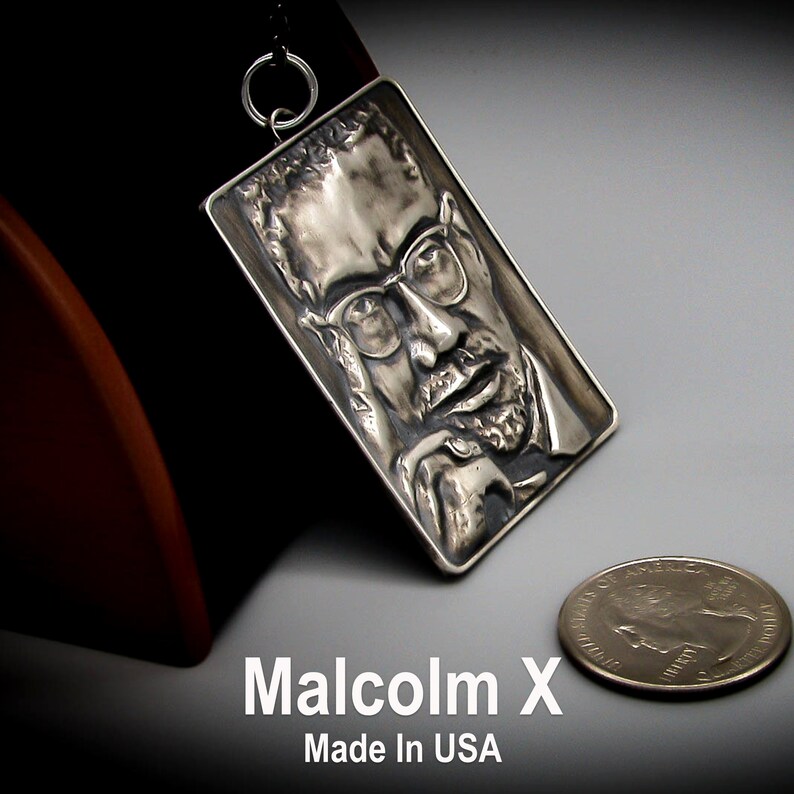 Malcolm X Necklace Sterling Silver - Etsy