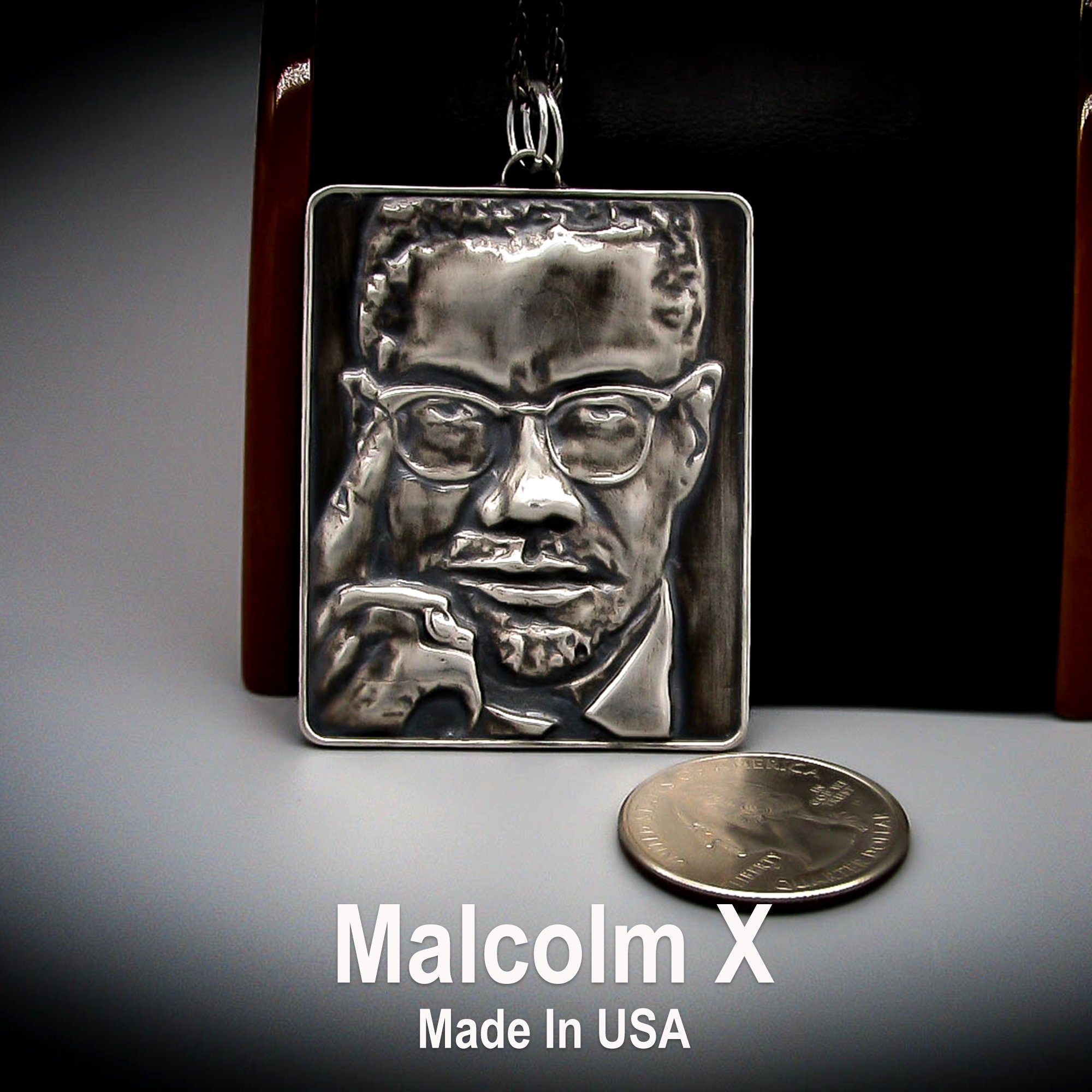 Malcolm X Necklace Sterling Silver - Etsy