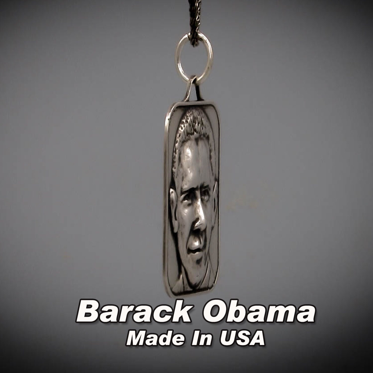 Barack Obama Necklace Sterling Silver 925 - Etsy