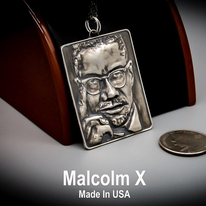 Malcolm X Necklace Sterling Silver - Etsy