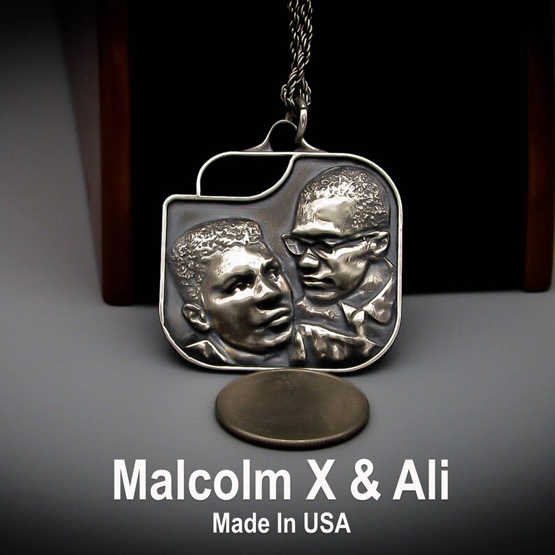 Malcolm X, and Muhammad Ali Necklace (sterling Silver) - Etsy
