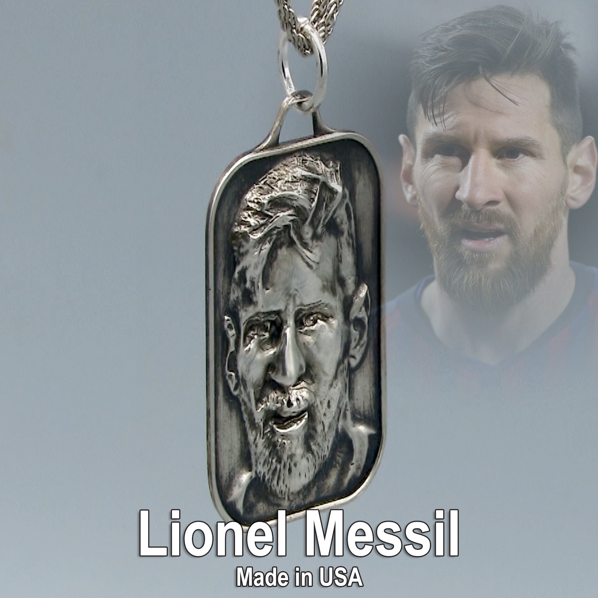 Lionel Messi Collar Plata de Ley 925 - Etsy México