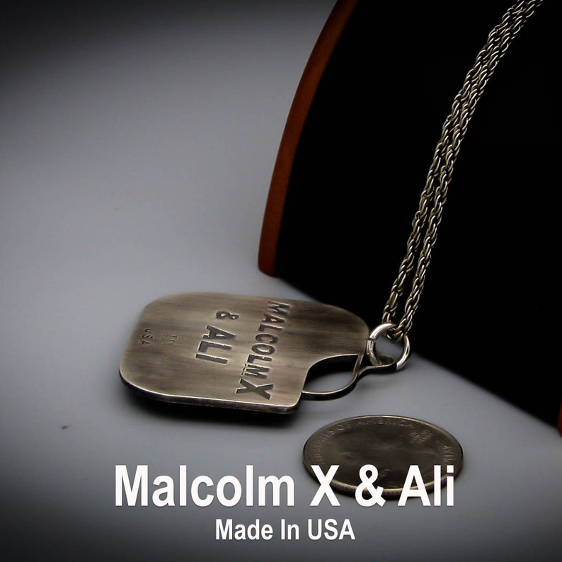 Malcolm X, and Muhammad Ali Necklace (sterling Silver) - Etsy