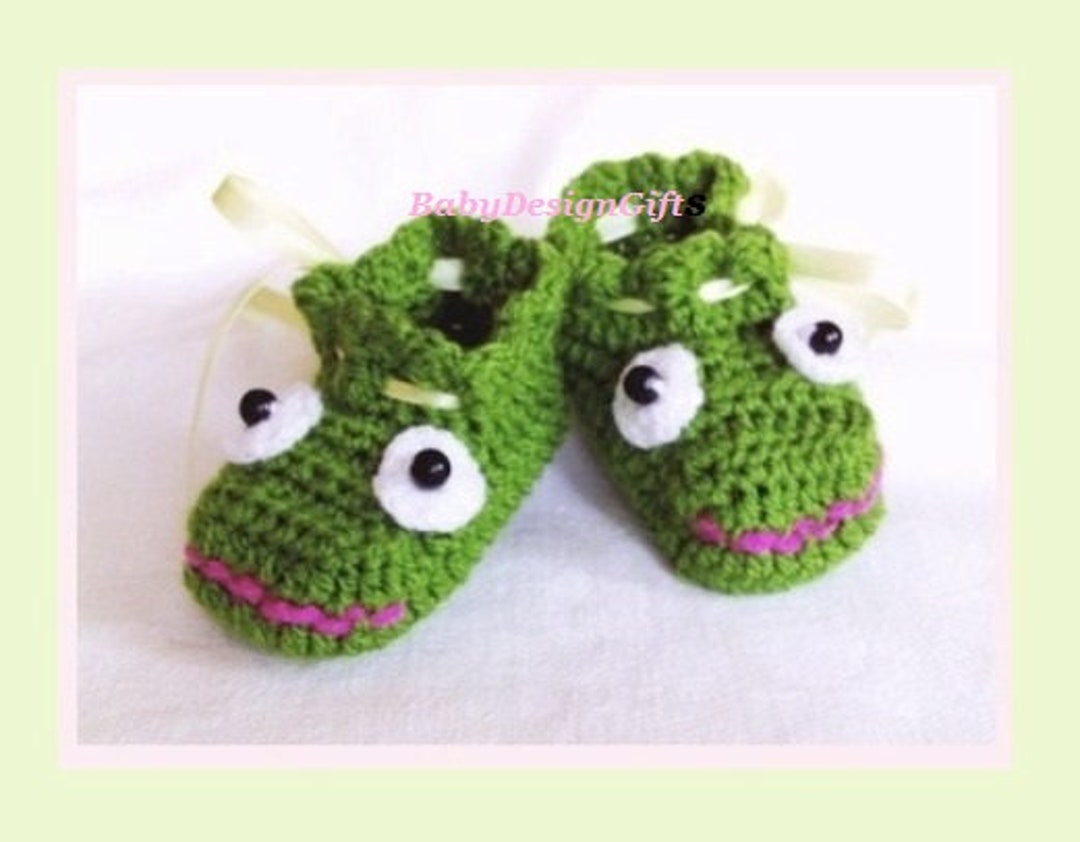 Baby Shoes, Baby Shoes Froggy, Baby Booties Crochet, Baby Shower Gift ...