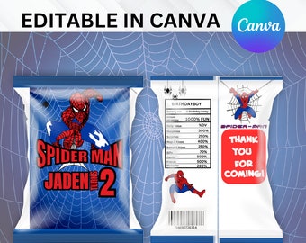 Graduation Chips Bag Template | DIY Editable in Canva | Party Favors - Etsy