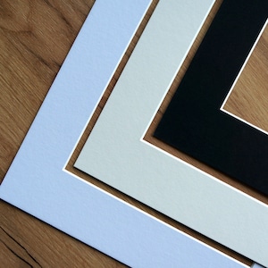 Custom Size Mat Board for Frame / Picture Mount, Black Matte, White ...