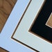 Custom Size Mat Board for Frame / Picture Mount, Black Matte, White ...