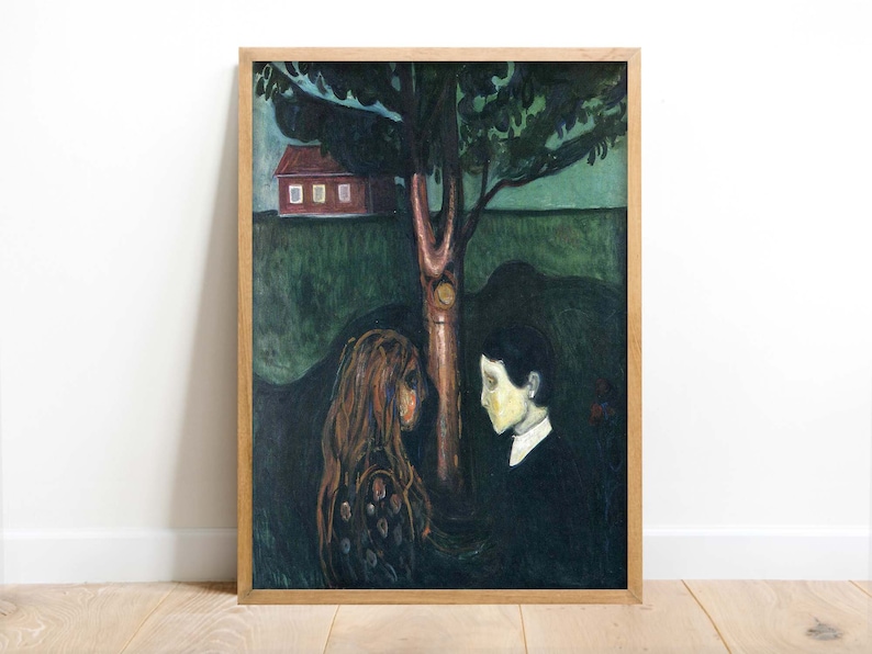 Eye in Eye - Edvard Munch | Poster Reproduction, Old Illustration ...