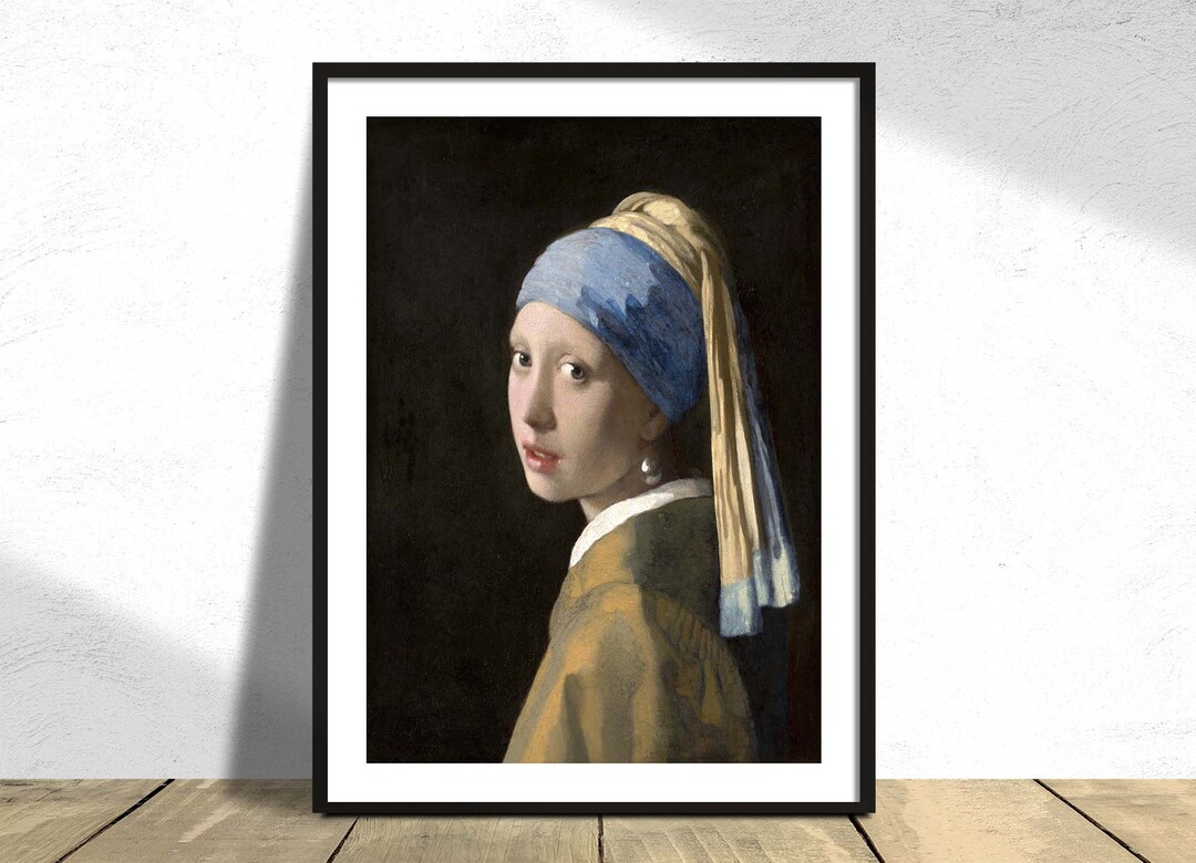 The Girl With a Pearl Earring - Johannes Vermeer | Vintage Poster ...