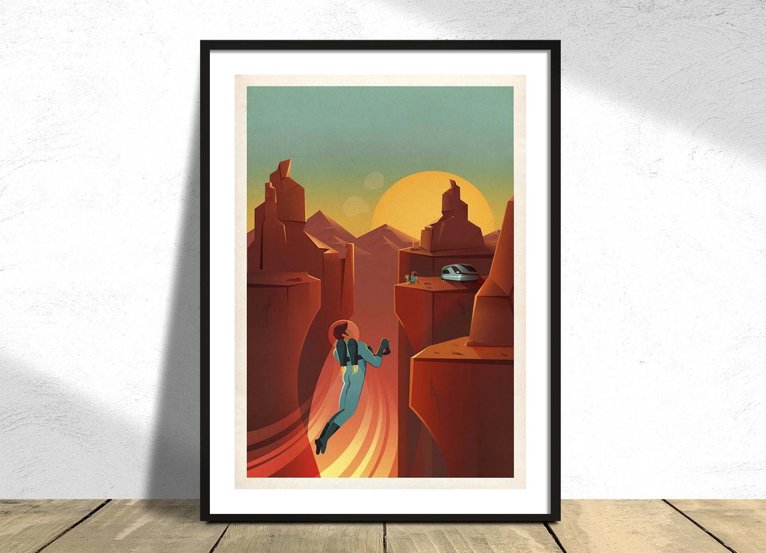 Space Travel I | Astronaut Poster, Retro Space Explorer, Spacex Vintage ...