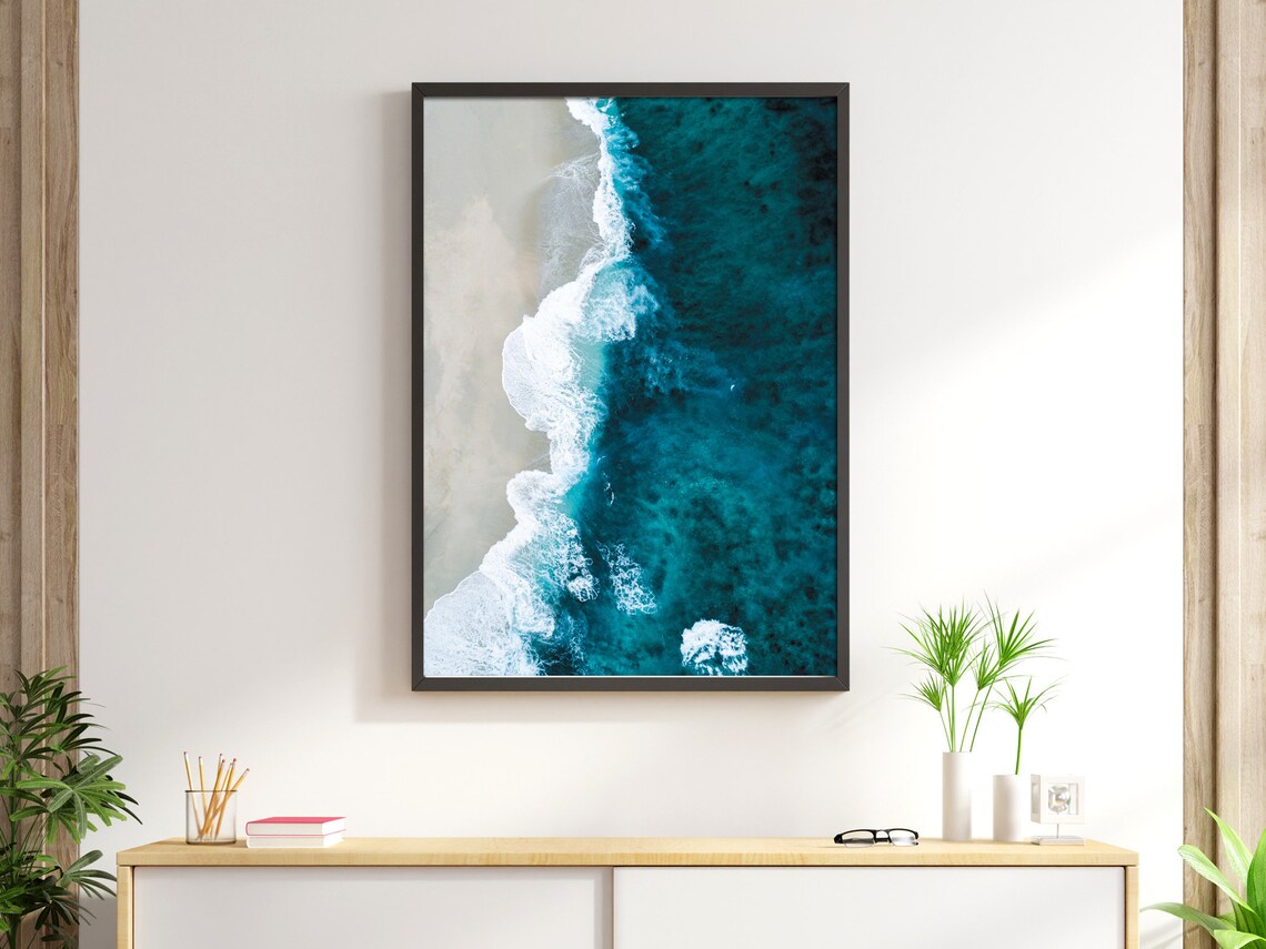 Ocean Waves Beach - Printed Poster Wallposter Posters Wallgallery Art ...