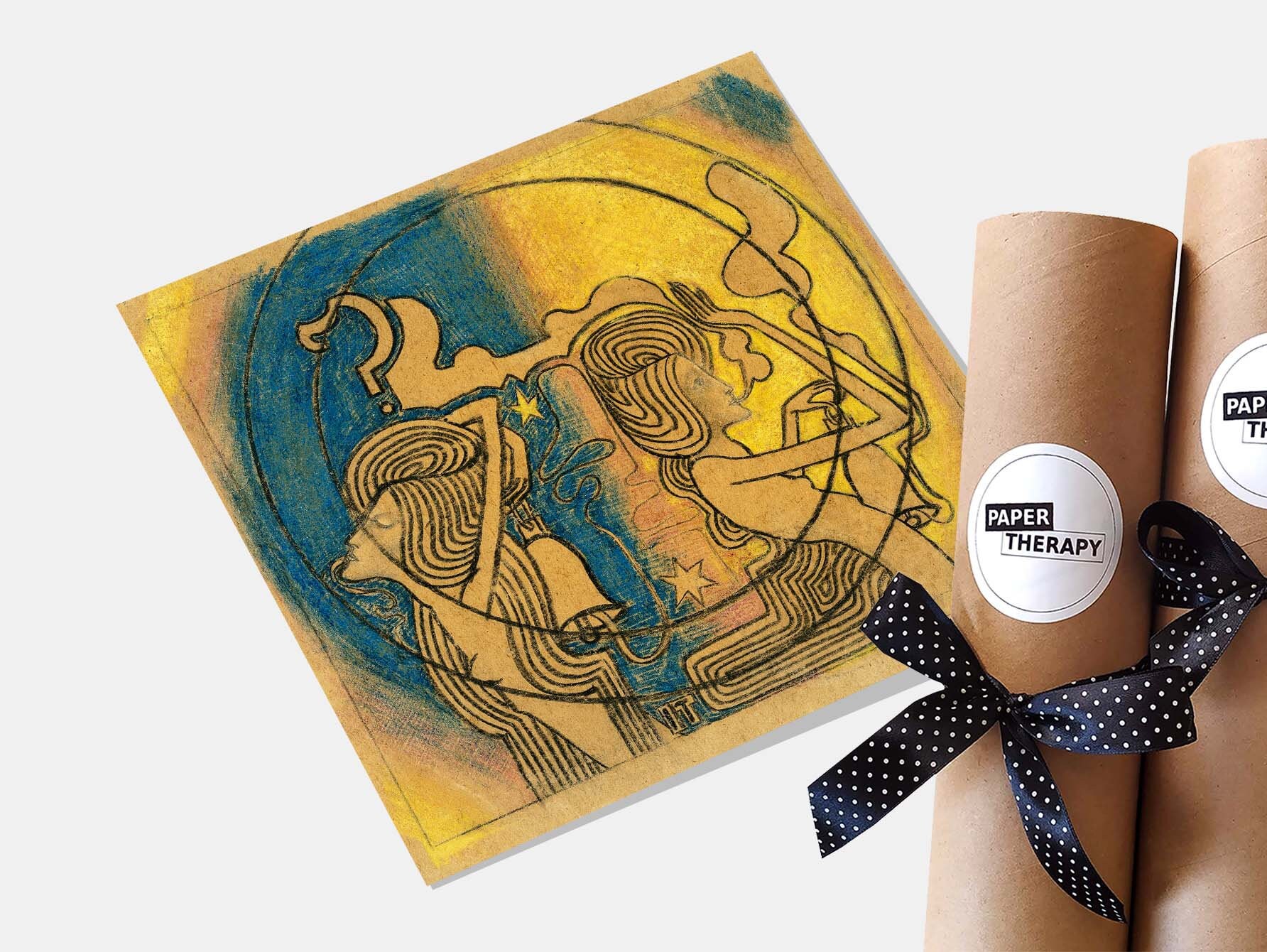 Two Stylized Female Figures With Clock in Hand Jan Toorop I - Etsy